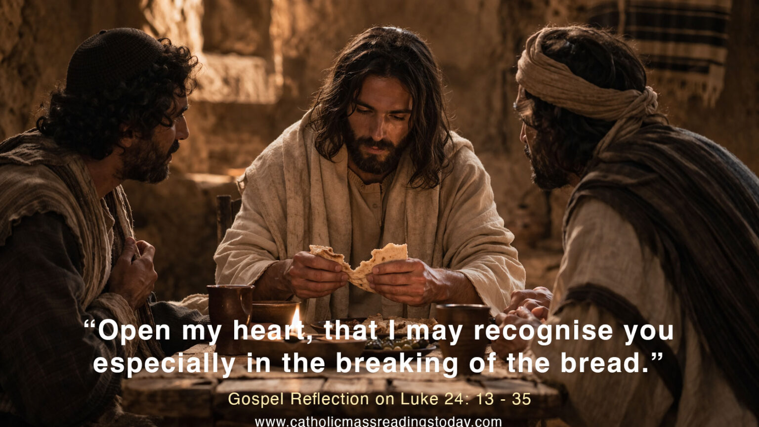 Gospel Reflection on Luke 24: 13 - 35 - Catholic Mass Readings Today