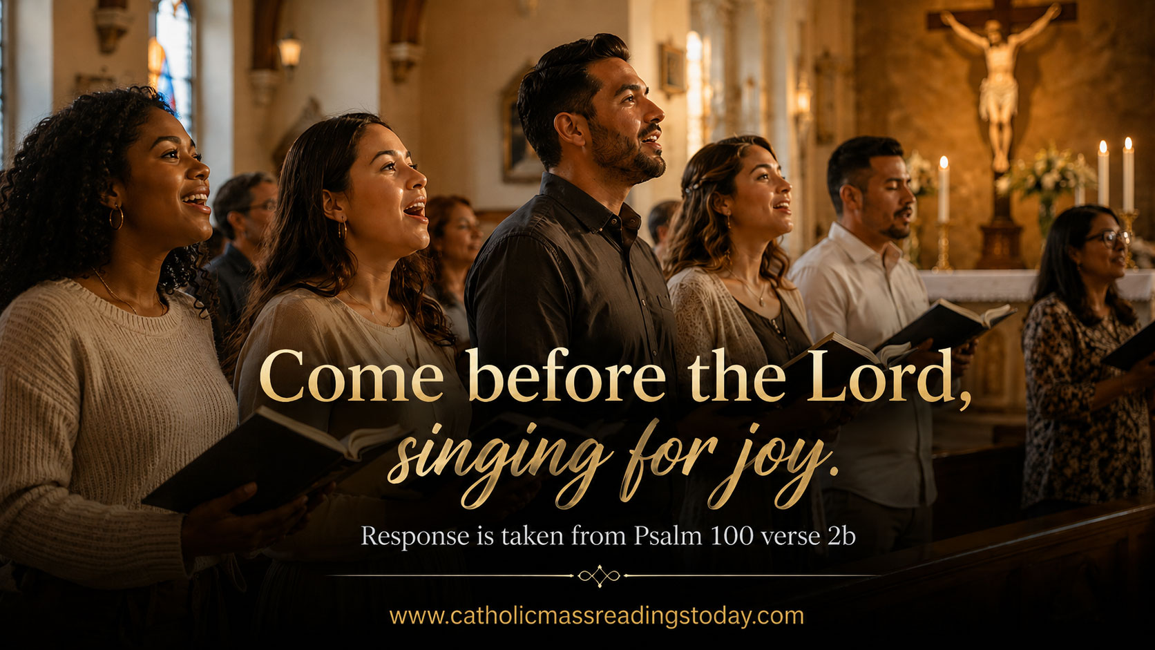 Come before the Lord, singing for joy - Catholic Mass Readings Today