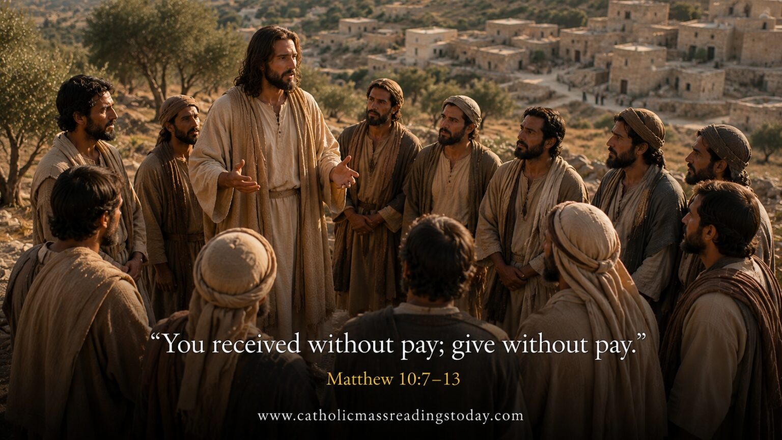 A reading from the holy Gospel according to Matthew 10: 7 - 13 ...