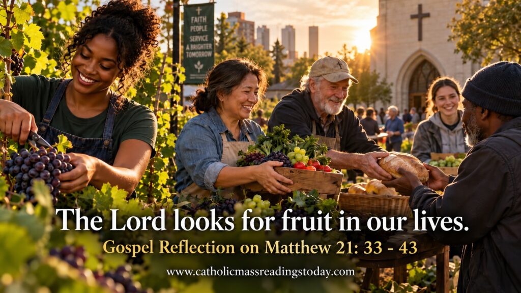 Gospel Reflection on Matthew 21:33 - 43 - Catholic Mass Readings Today